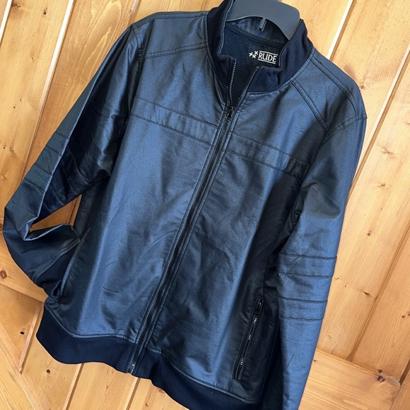 RUDE | Jackets & Coats | New Hot Topic Rude Xl Black Faux Leather ...